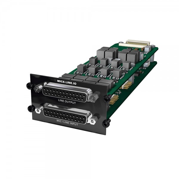 MIC8-LINE.IO - Modulo 8 canali IN/OUT mic/line, livello linea +15/+18 ...