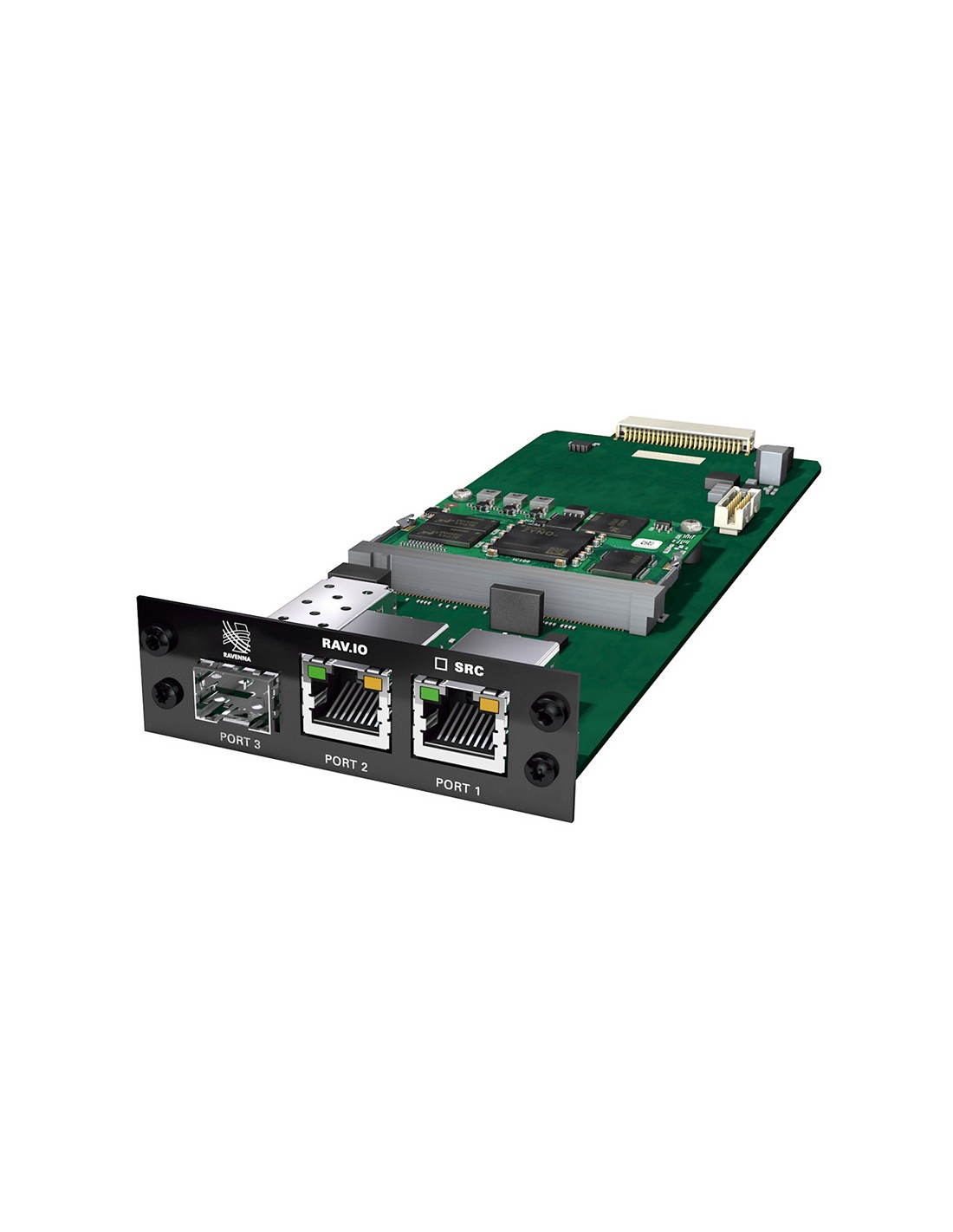 RAV.IO - Modulo Network Audio RAVENNA / AES67 (2x RJ45, 1x SFP)